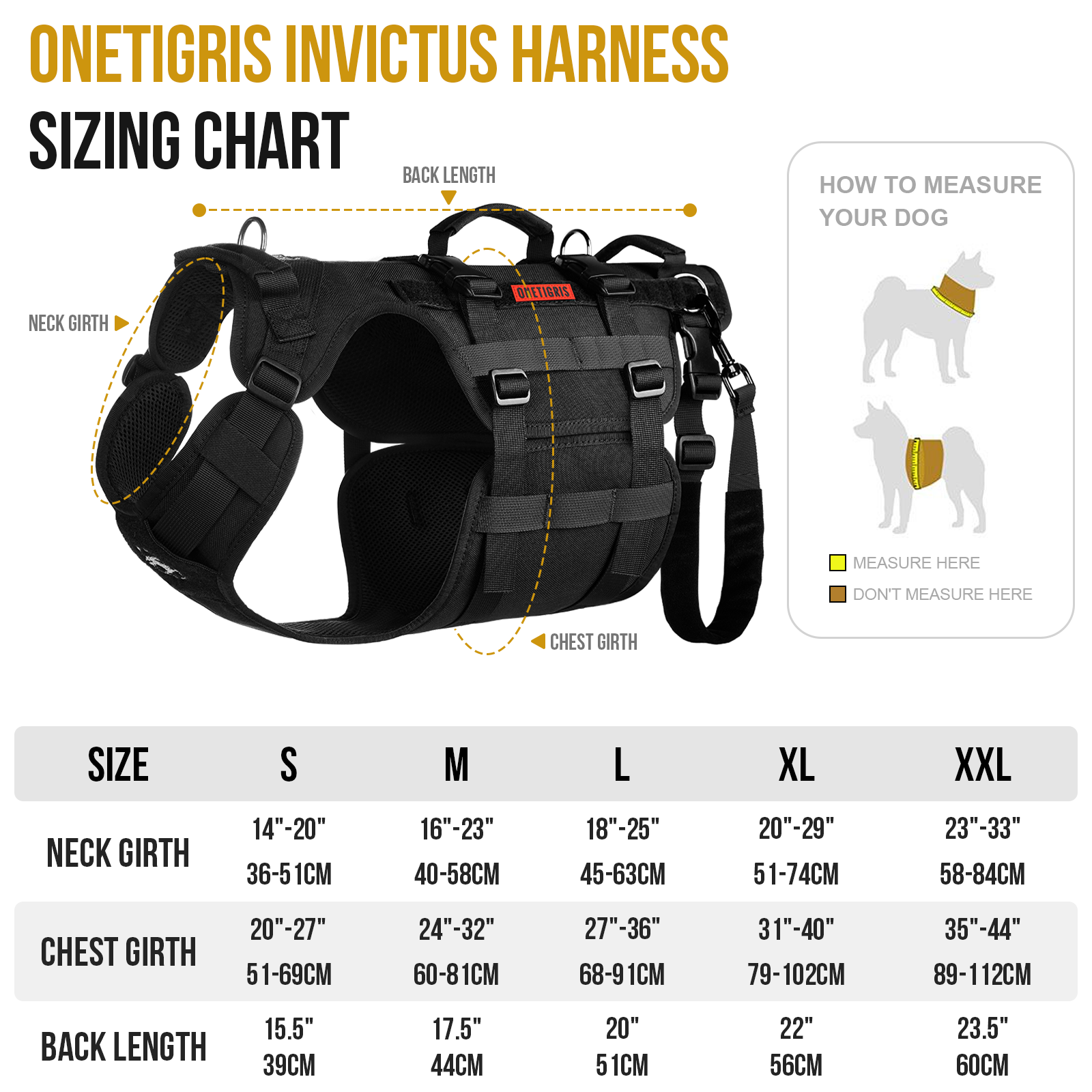 INVICTUS Full Body Dog Lift Harness | OneTigris – ONETIGRIS DOG GEAR
